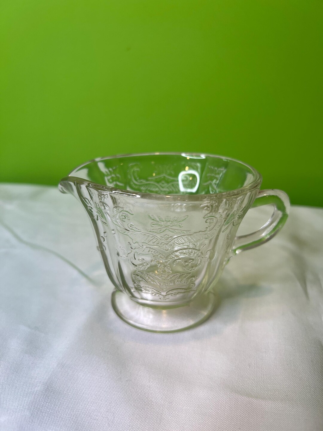 Vintage Madrid Clear Depression Creamer Glass - Etsy