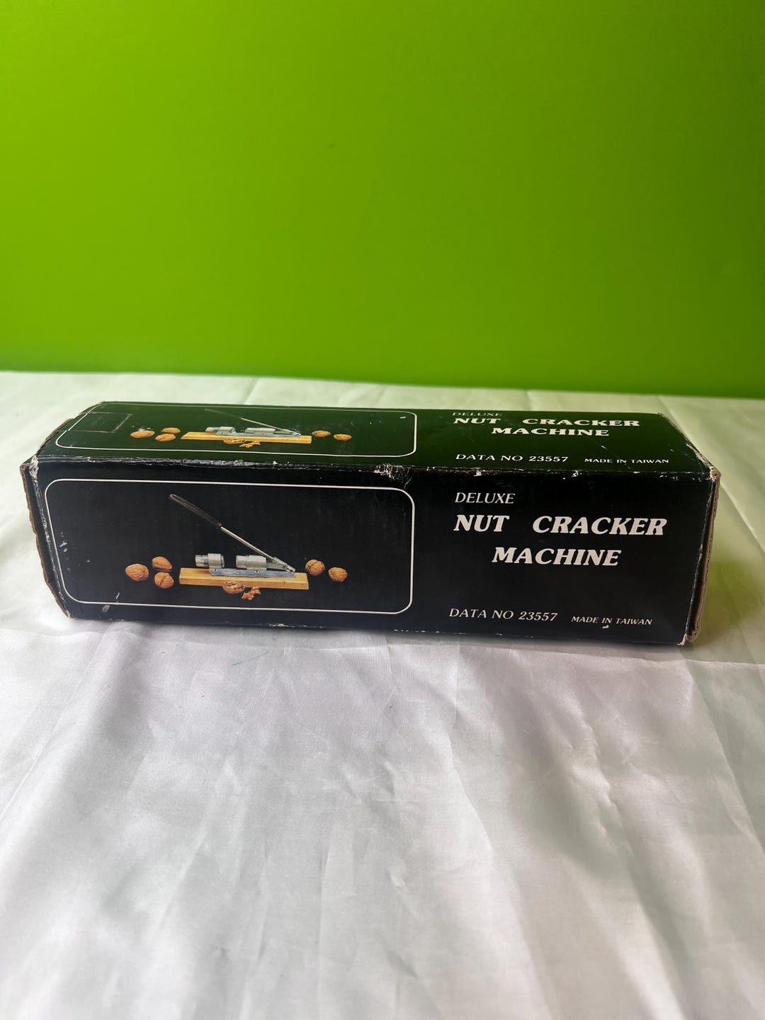 Vintage 1960's Deluxe Nut Cracker Machine Steel W Wood Base and ...
