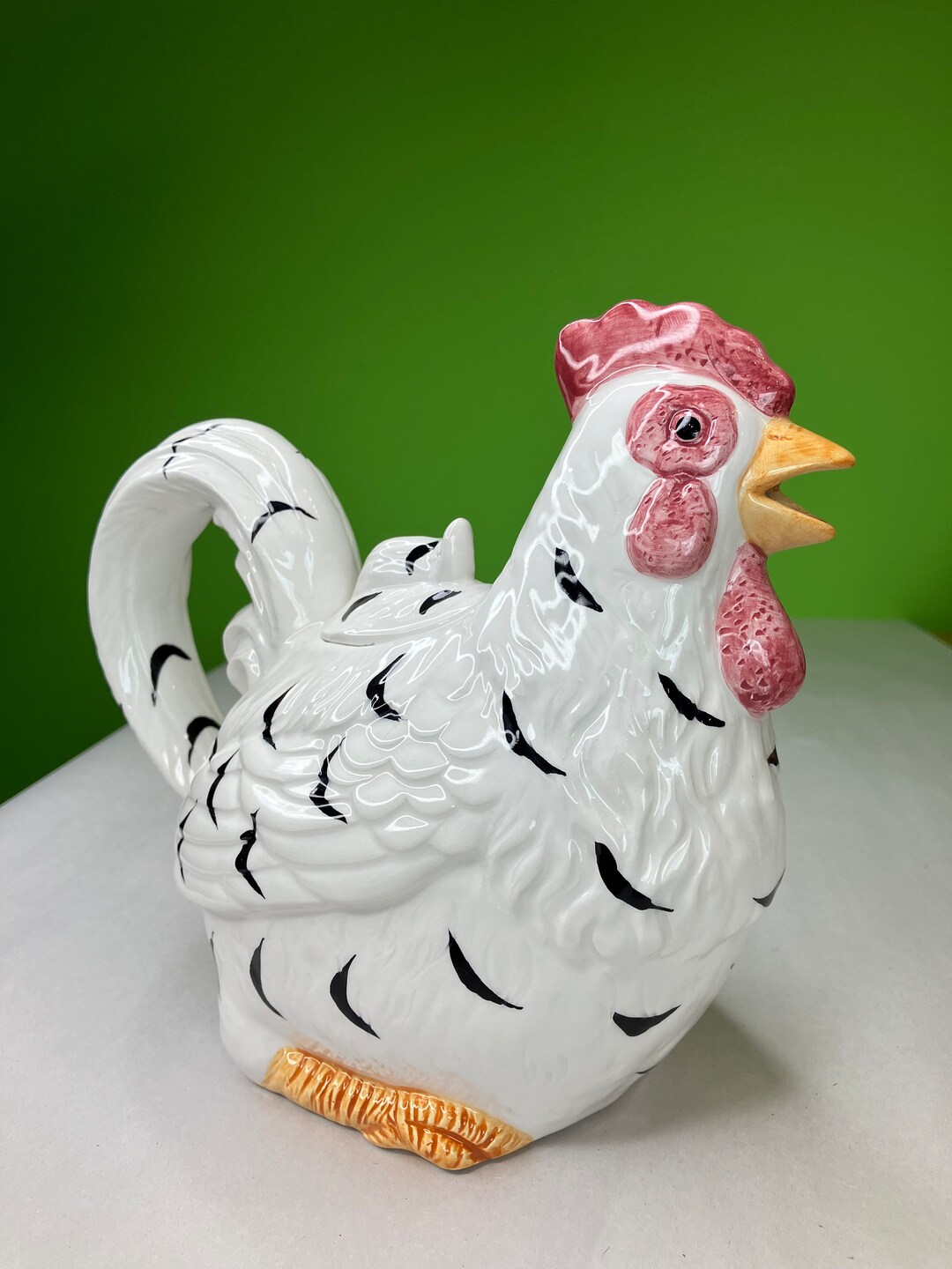 Vintage Ceramic Chicken Hen Teapot Whimsical and Colorful - Etsy