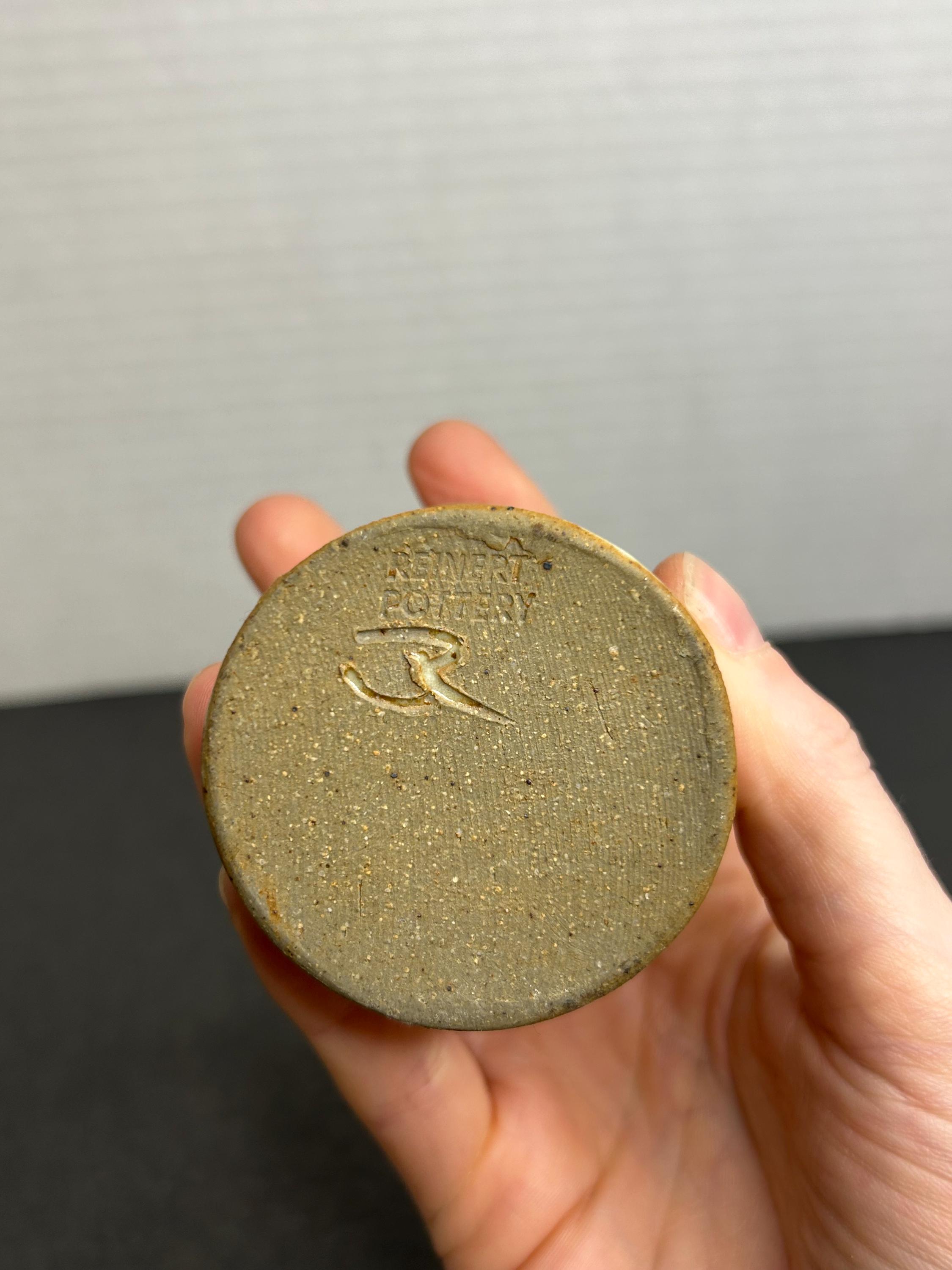 Vintage Reinert Pottery Small Brown Speckle Leaves Toothpick Holder ...