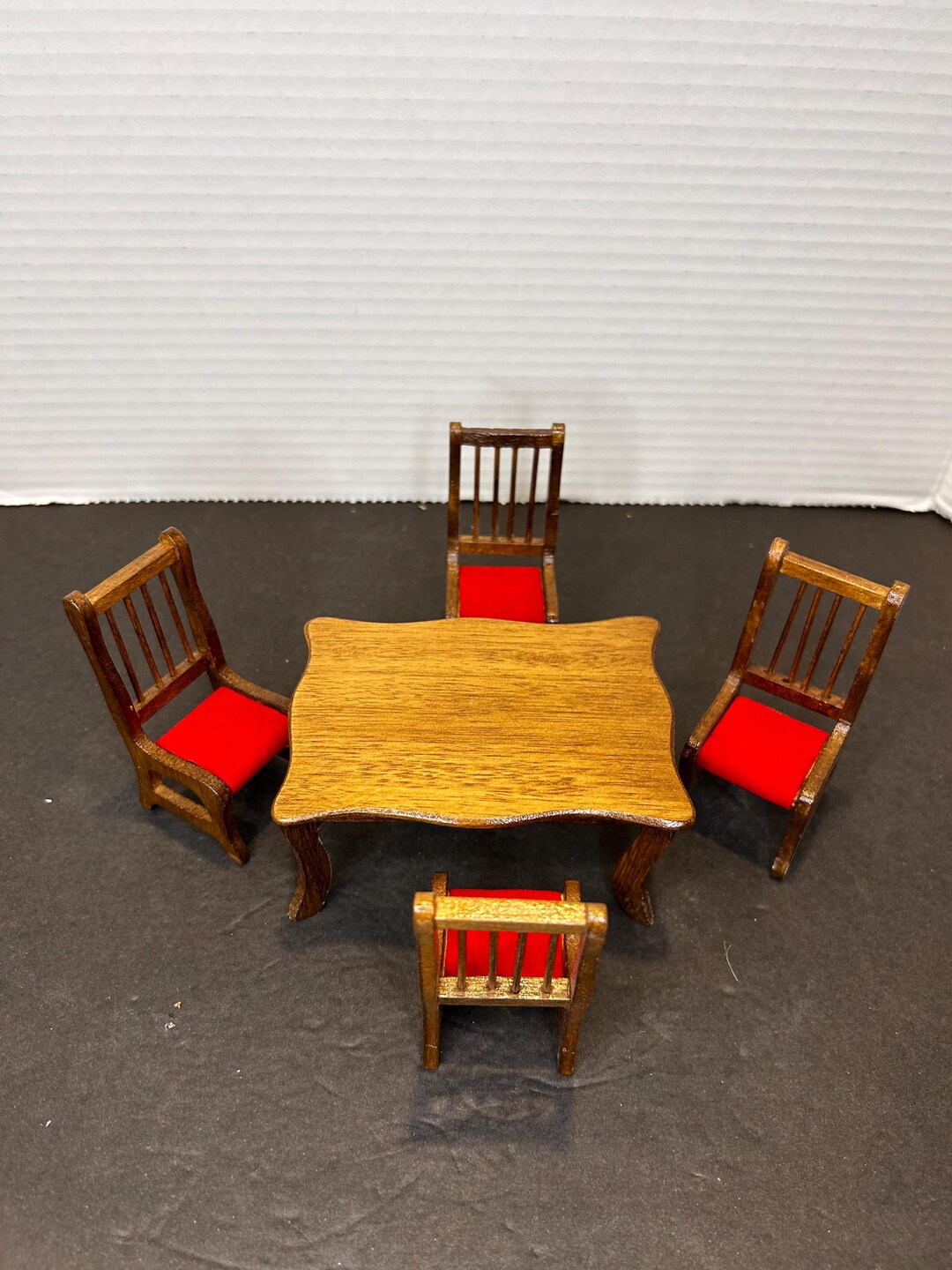 Vintage Colonial Miniature High Quality Cute Wooden Dining Table and ...
