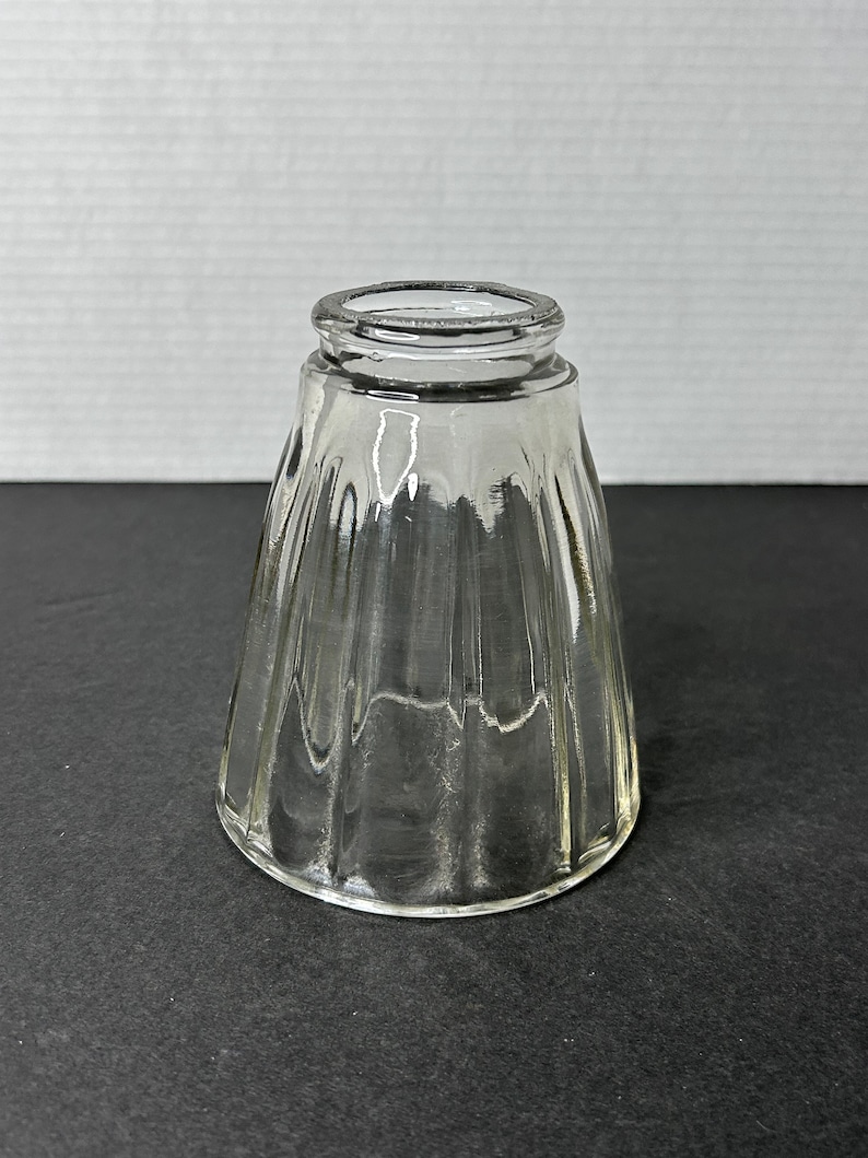 Vintage Clear Glass Flat Rim Lamp Shade - Etsy