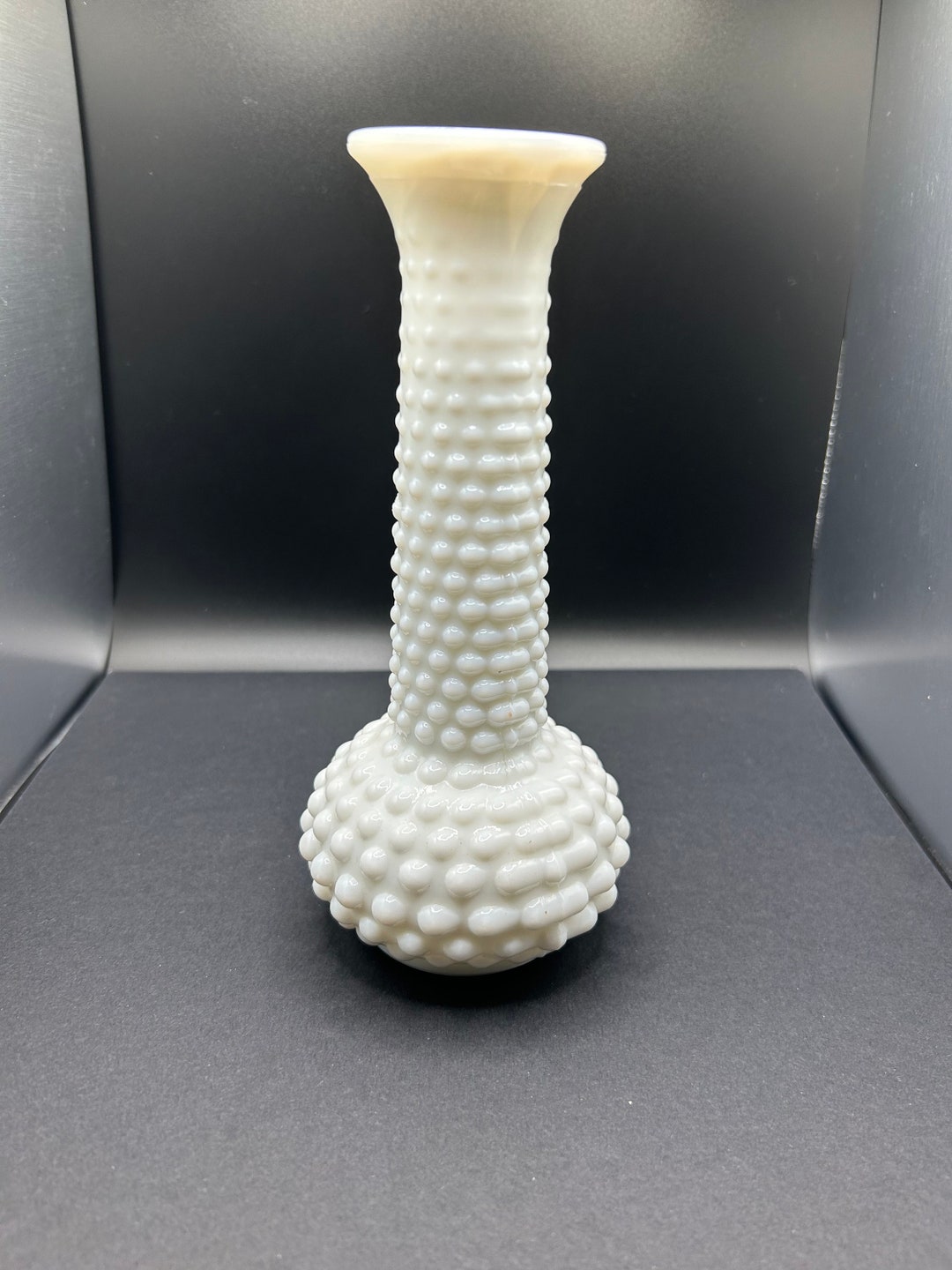 Vintage EO Brody Co Milk Glass 8” Bubble Flower Vase - Etsy