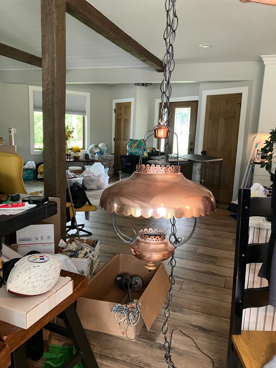 Vintage Copper Kitchen Table Chandelier - Etsy