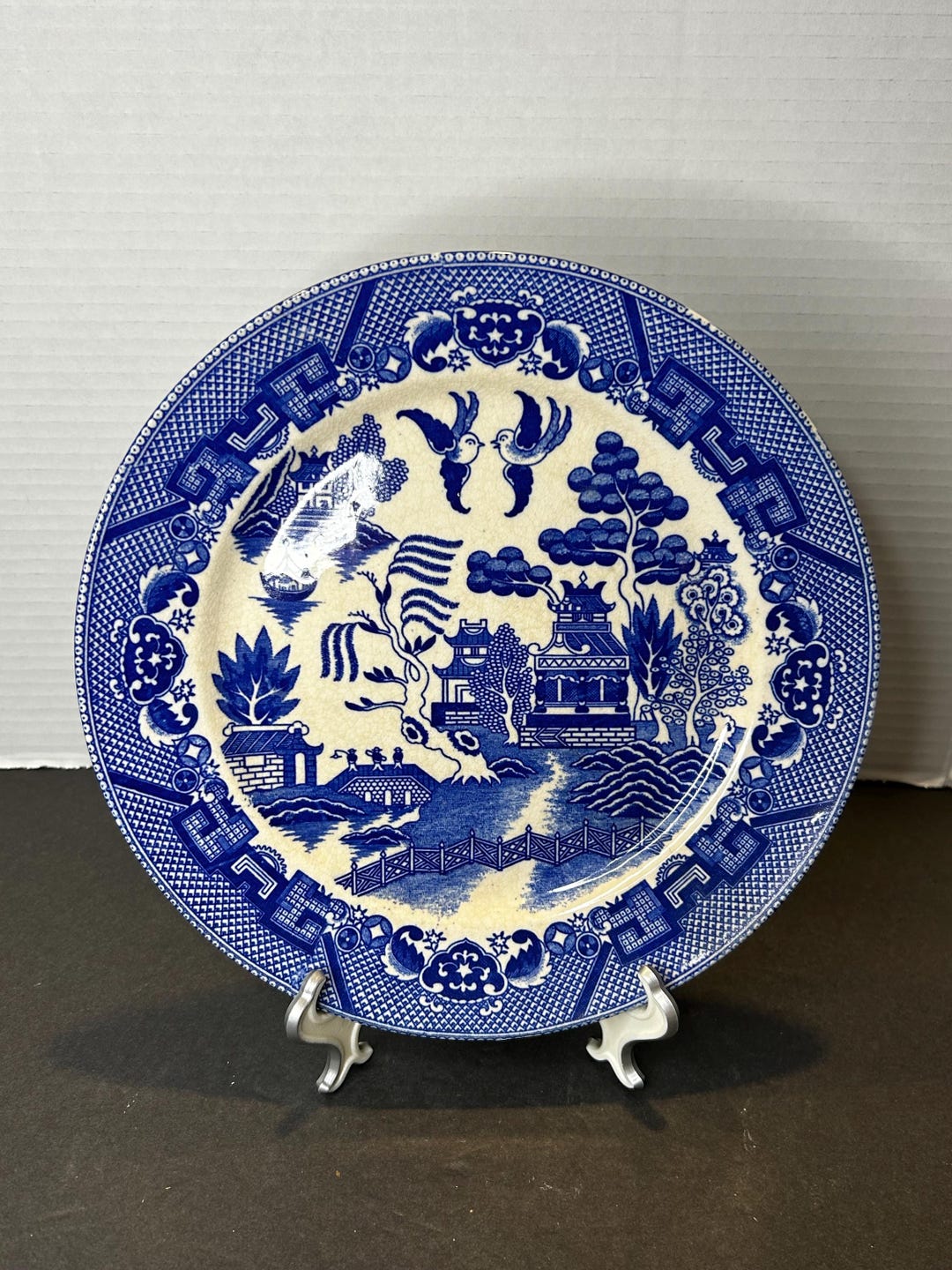Vintage Blue Willow Pattern 9" Plate - Etsy
