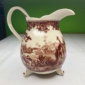 Vintage Antiche Riproduzioni Italian Fine Porcelain Pitcher Arabian ...