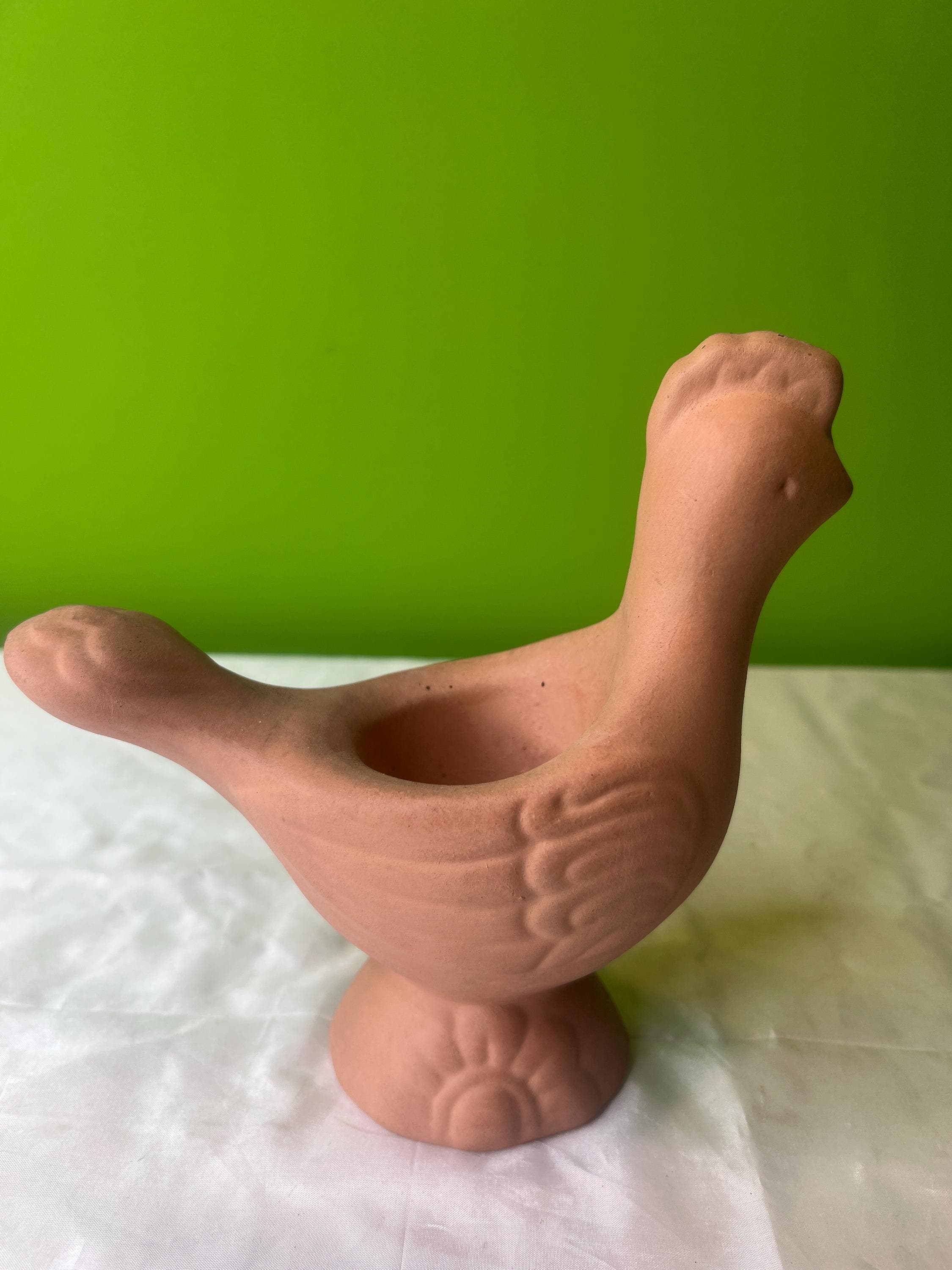 Vintage Avon Terracotta Chicken Candle Holder - Etsy