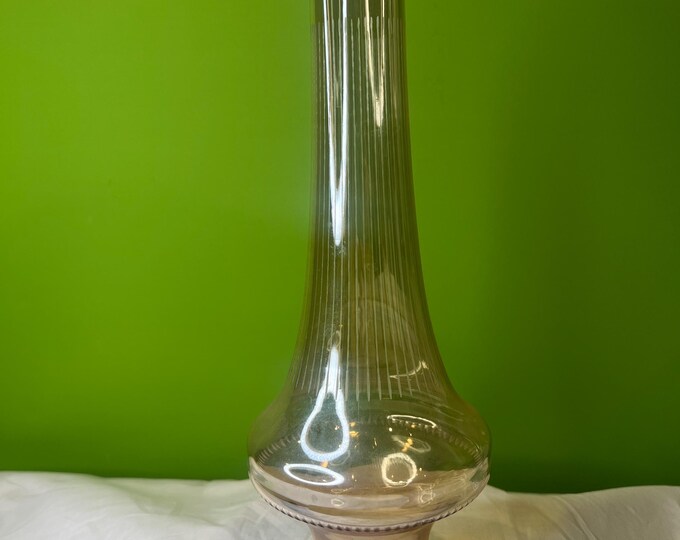 Vintage Amber Glass Chimney for Oil Lamp - Etsy