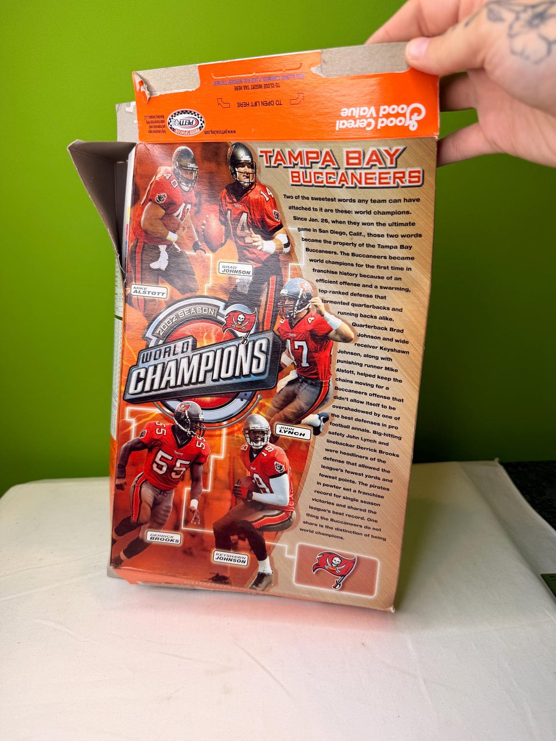 Vintabe 2002 Wheaties Empty Cereal Box Featuring the Tampa Bay ...