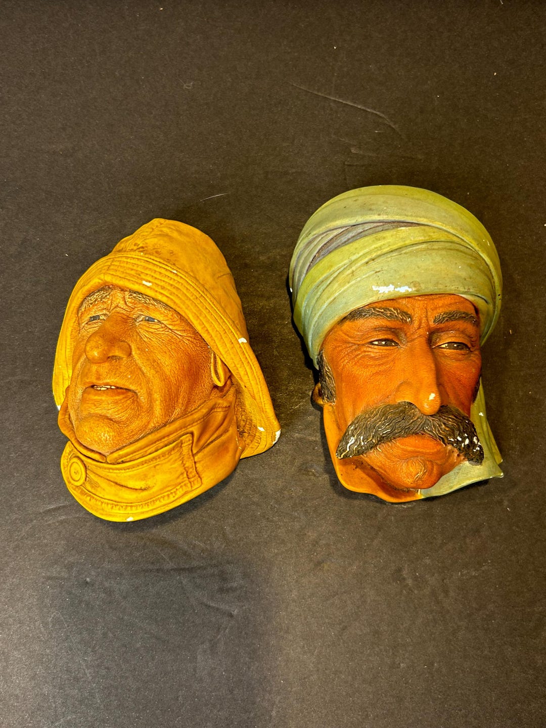 Vintage Bossons Chalkware England Fisherman and Albanian Head Wall ...