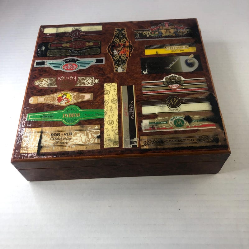 Decorated Cigar Box - Etsy