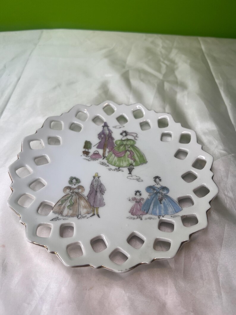Vintage 1950s Lefton China Top of Pedestal Compote Dish. Hand Painted ...