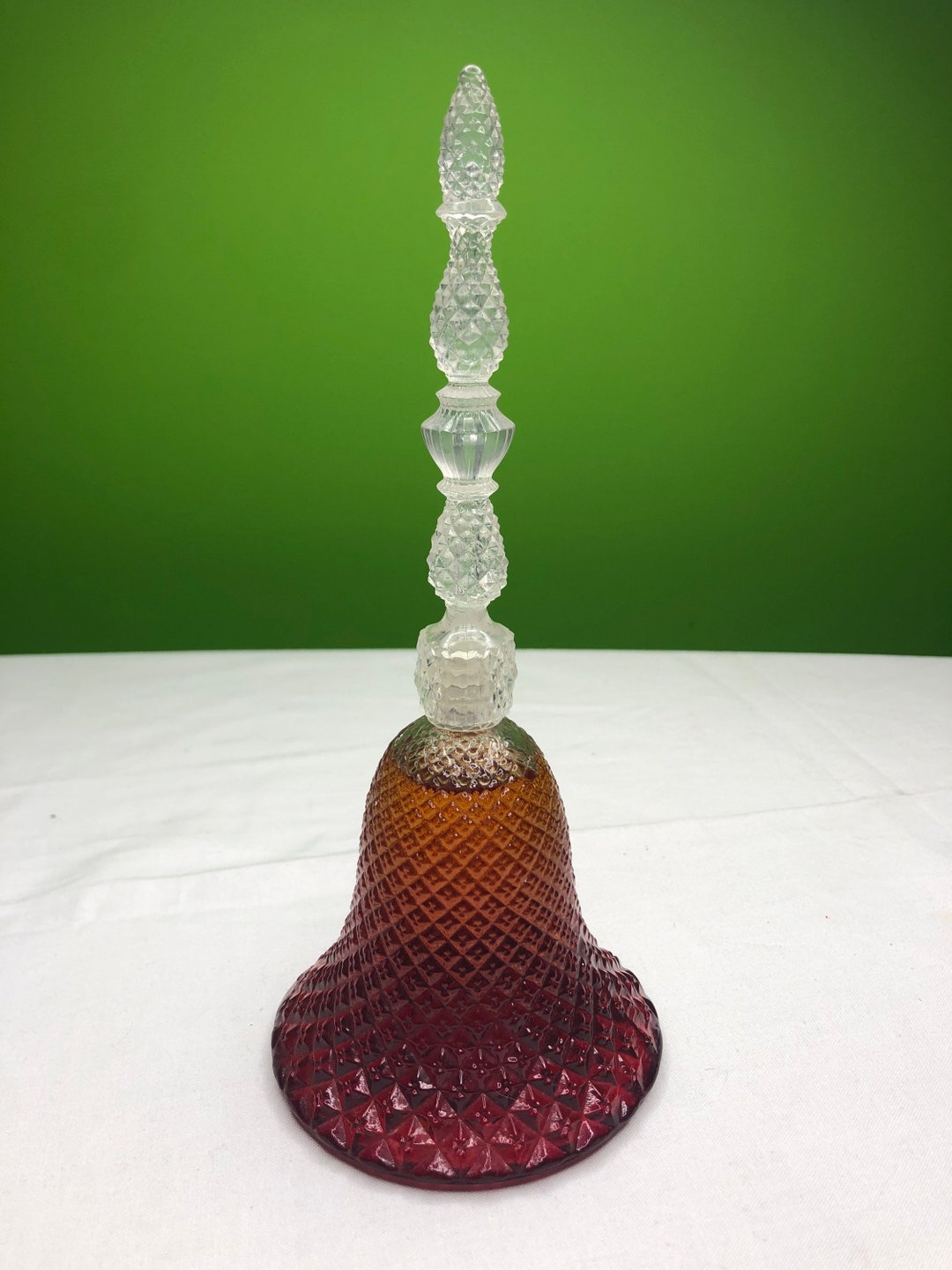 Vintage Avon Rosepoint Glass Bell Holding Charisma Cologne 1977 ...