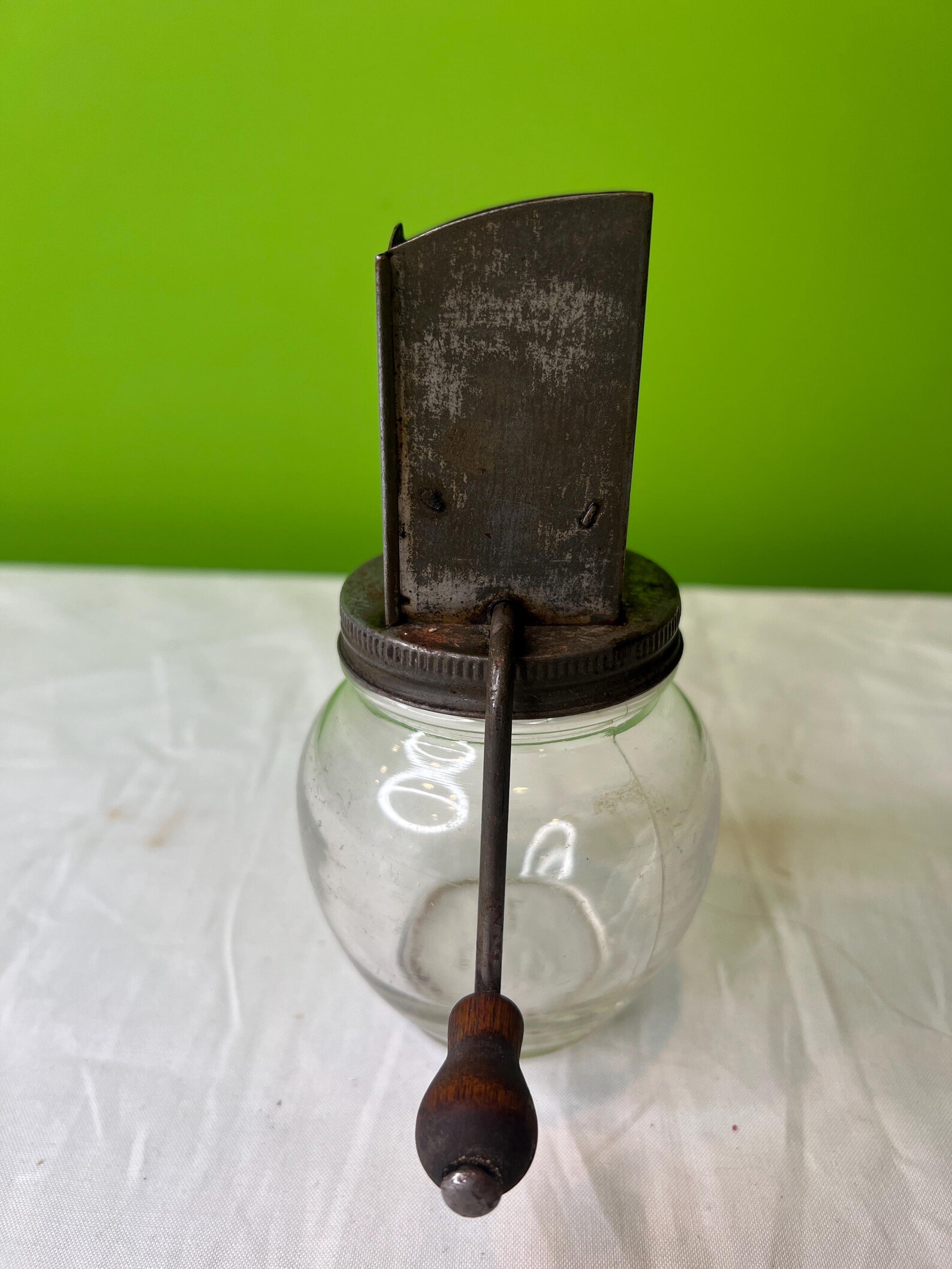 Vintage Metal and Glass Nut Chopper Nut Crusher Nut Meat Chopper With ...