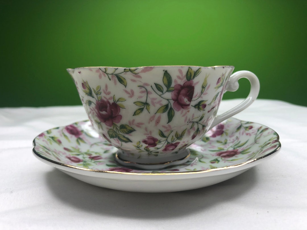 Vintage Lefton China of Japan Tea Cup and Saucer 656R Beautifully Hand ...