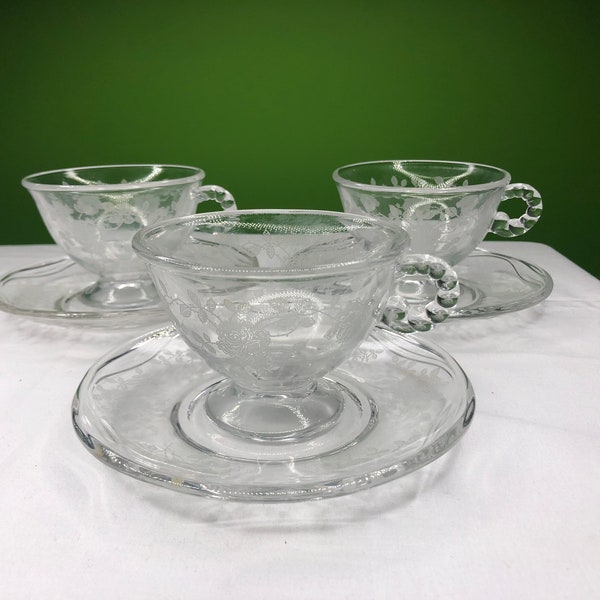 Clear Glass Saucers - Etsy