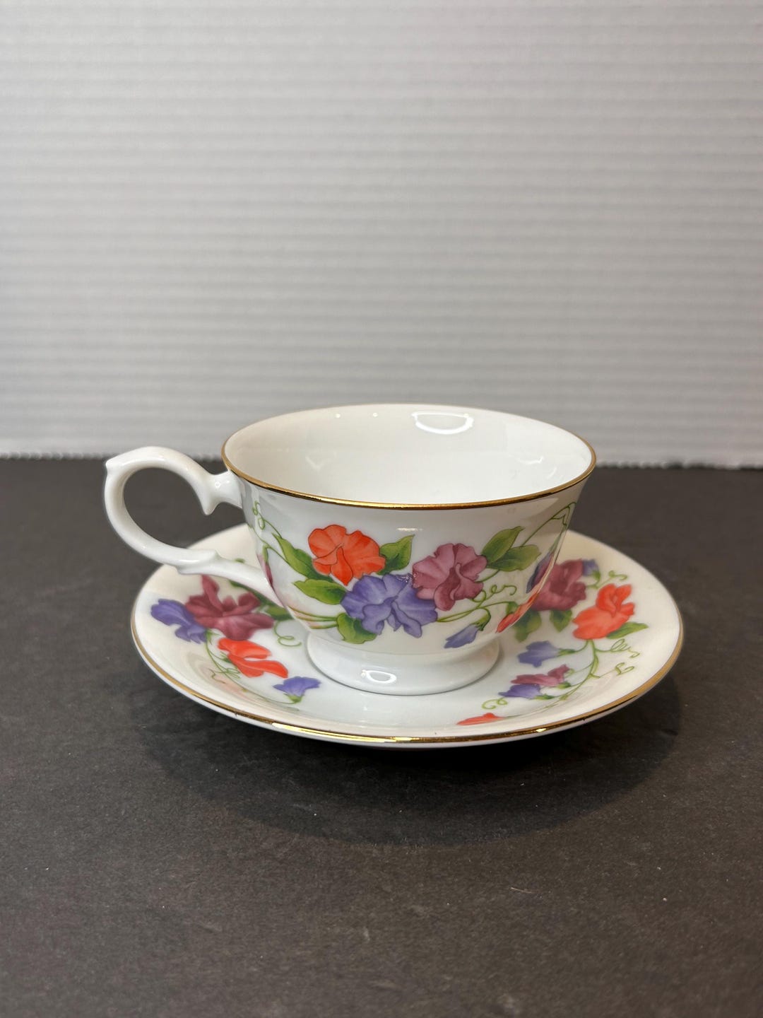 Vintage Avon Porcelain Blossom of the Month April Sweet Pea Tea Cup and ...