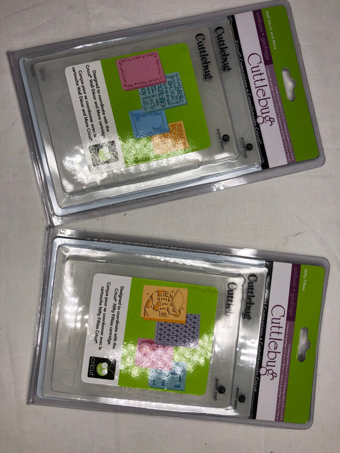 Cricut Cuttlebug Embossing Folders New in Packaging Nifty Fifties and ...