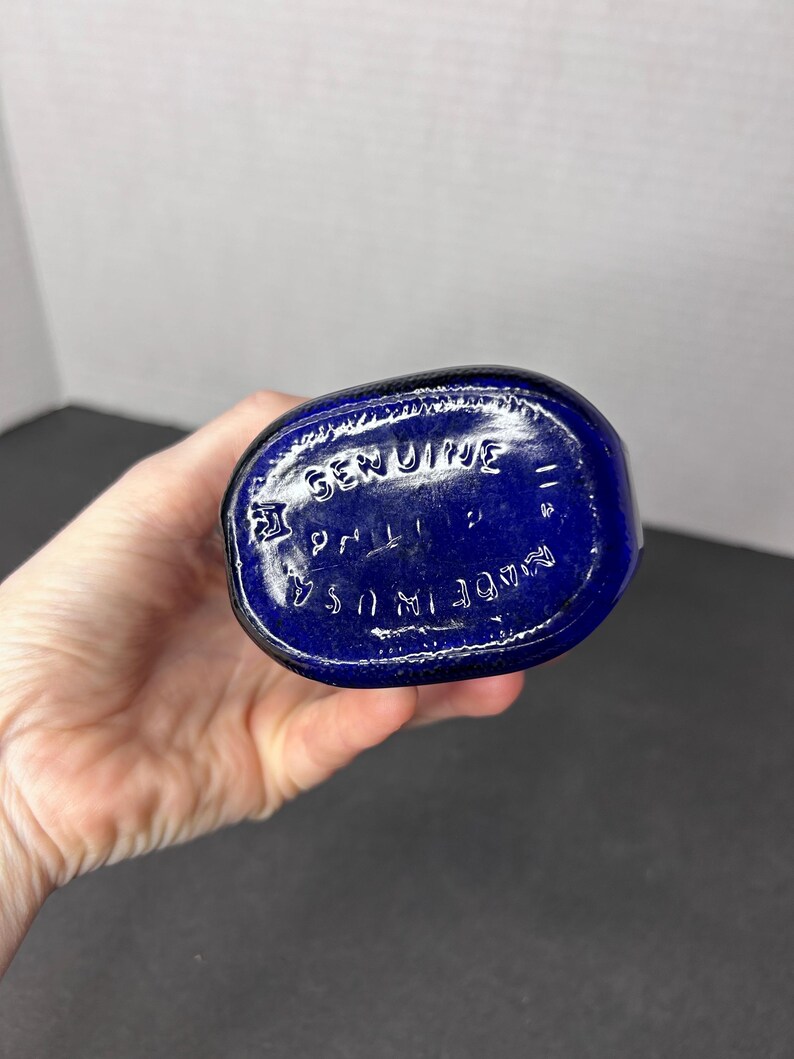 Vintage SMALL Genuine Phillips USA Cobalt Blue Glass 7” Bottle - Etsy