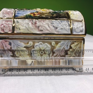 Vintage R. Capodimonte Porcelain Box for Dresser Trinkets Made in Italy ...