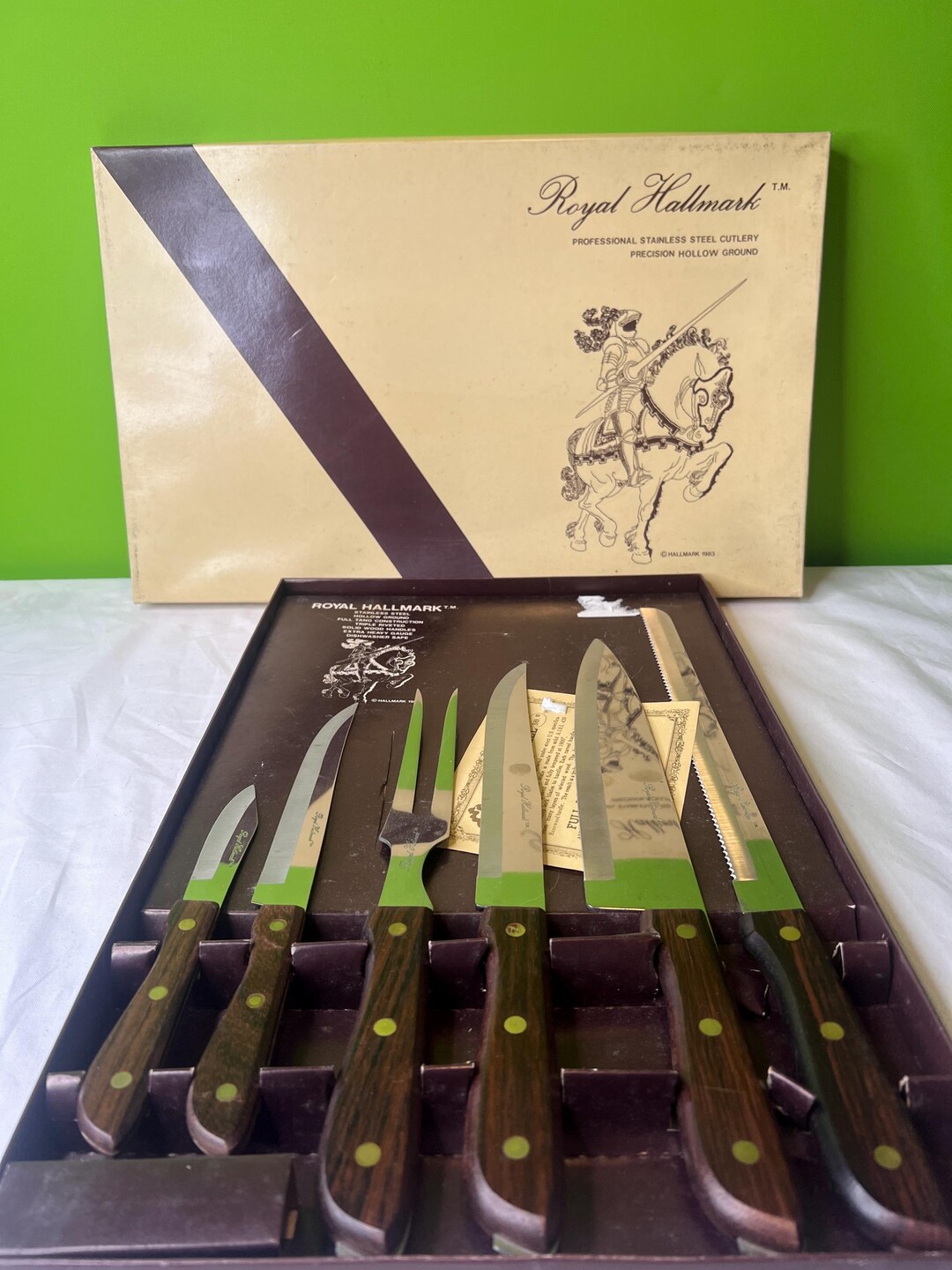 Vintage Royal Hallmark Cutlery Set From 1983 ~ Beautiful Wooden Handles ...