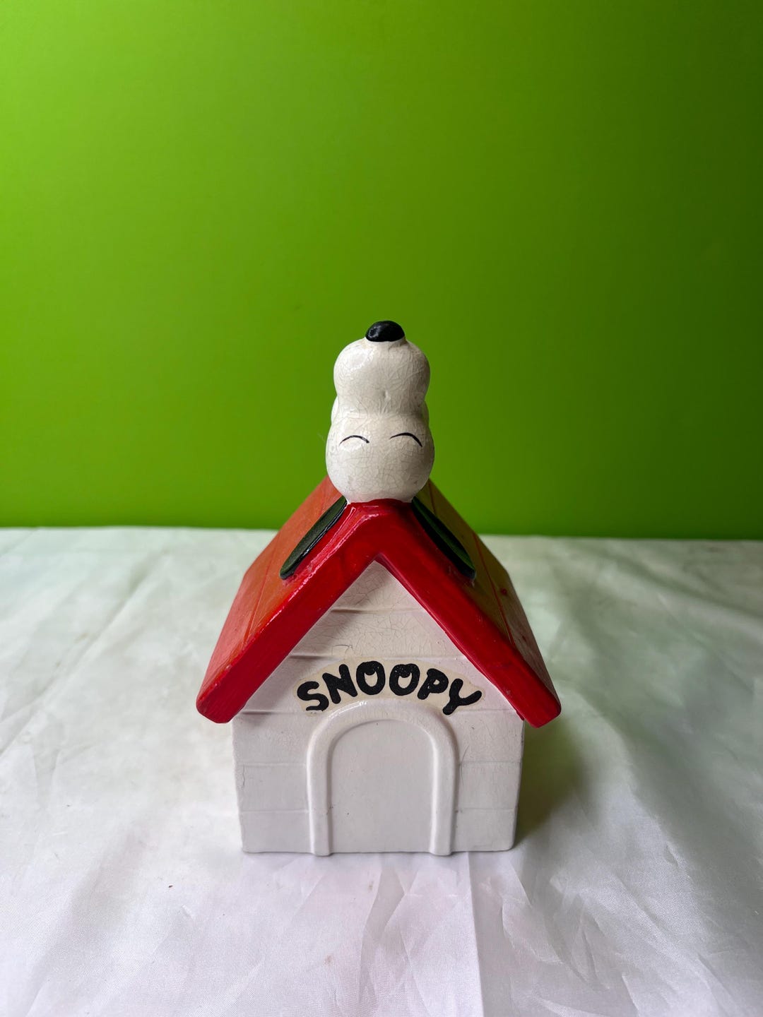 Vintage 1970’s Snoopy Peanuts Red Roof Dog House Bank With Stopper - Etsy