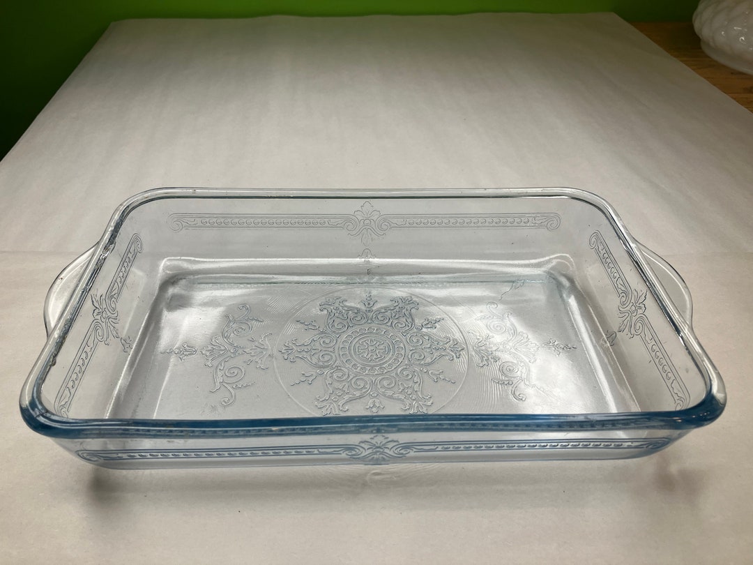 Vintage Fire King Sapphire Blue Glass Casserole Dish With Gorgeous ...