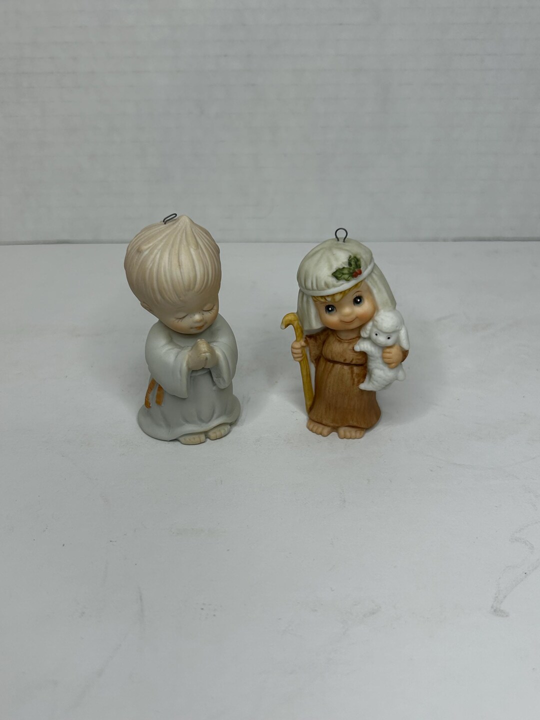 Vintage Set of 2 Gorham Morehead Enesco Shepherd Angels Christmas Tree ...