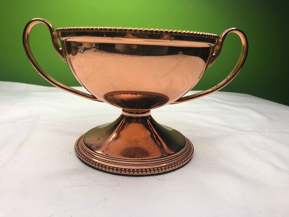 Vintage Copper Candy Dish Bowl With Dial Handles and Pedestal - Etsy