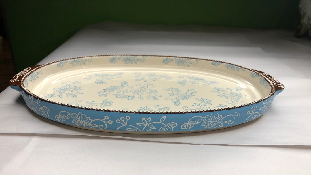 Vintage Ceramic Temp-tations Serving Platter Floral Lace Pattern - Etsy