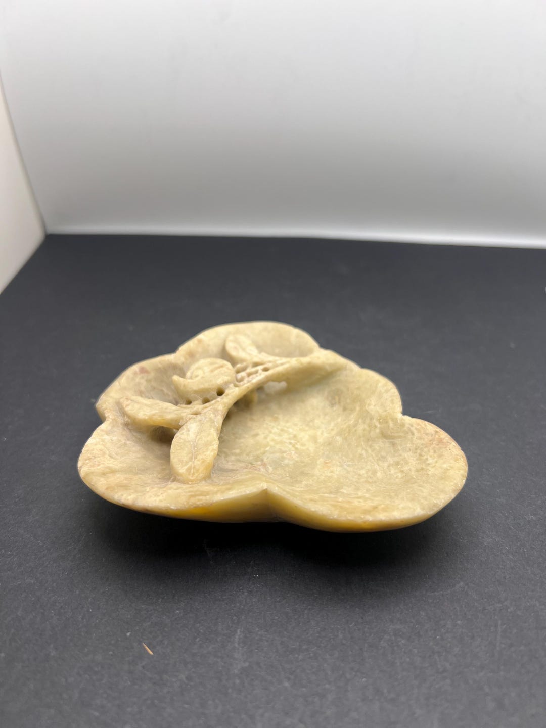 Vintage Chinese Soapstone Dish for /jewelry/rings/trinkets ~ Sand/beige ...