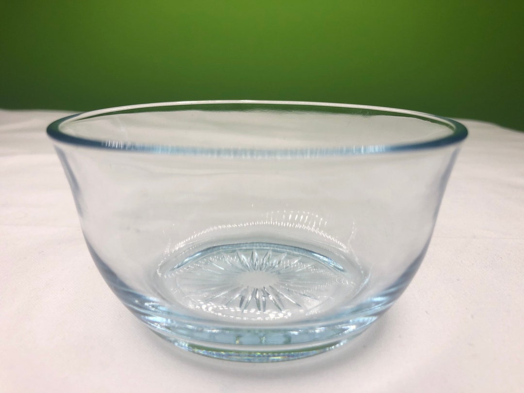 Vintage Clear Glass Dish With Gorgeous Light Blue Tint With Classic ...