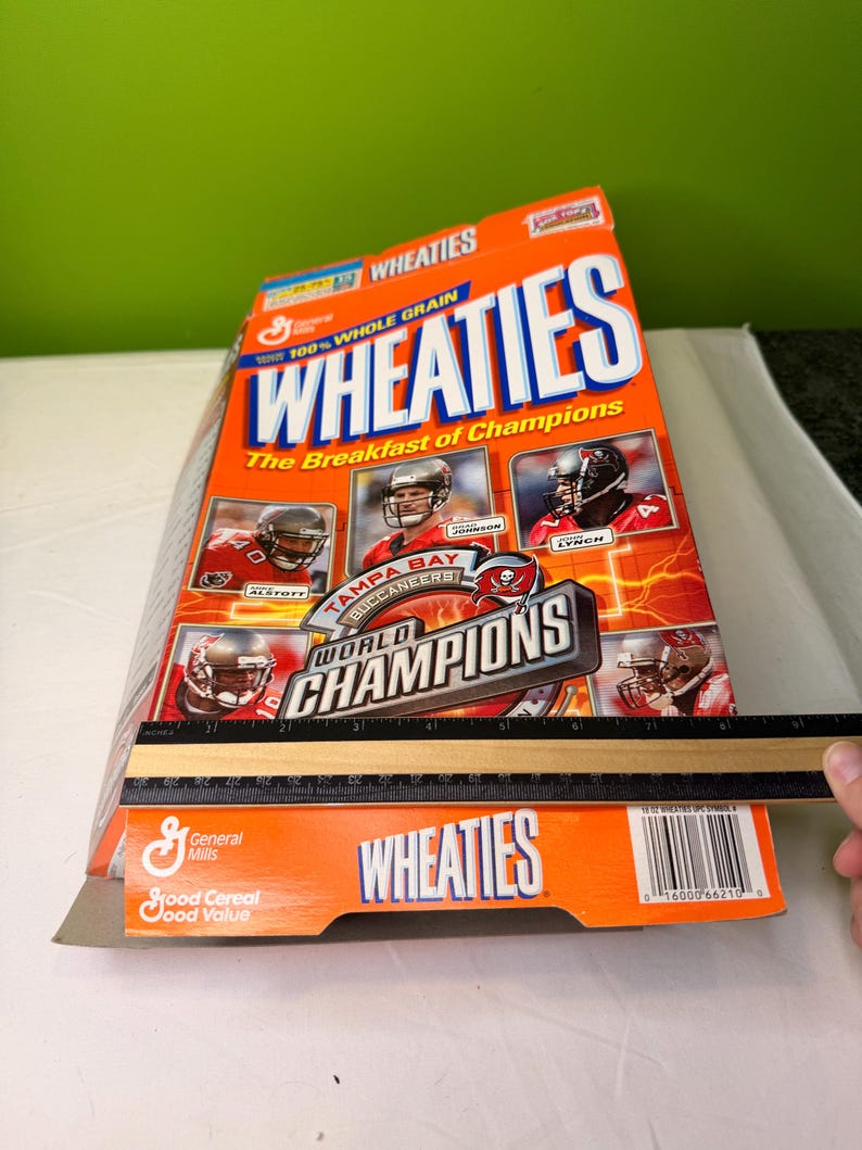 Vintabe 2002 Wheaties Empty Cereal Box Featuring the Tampa Bay ...
