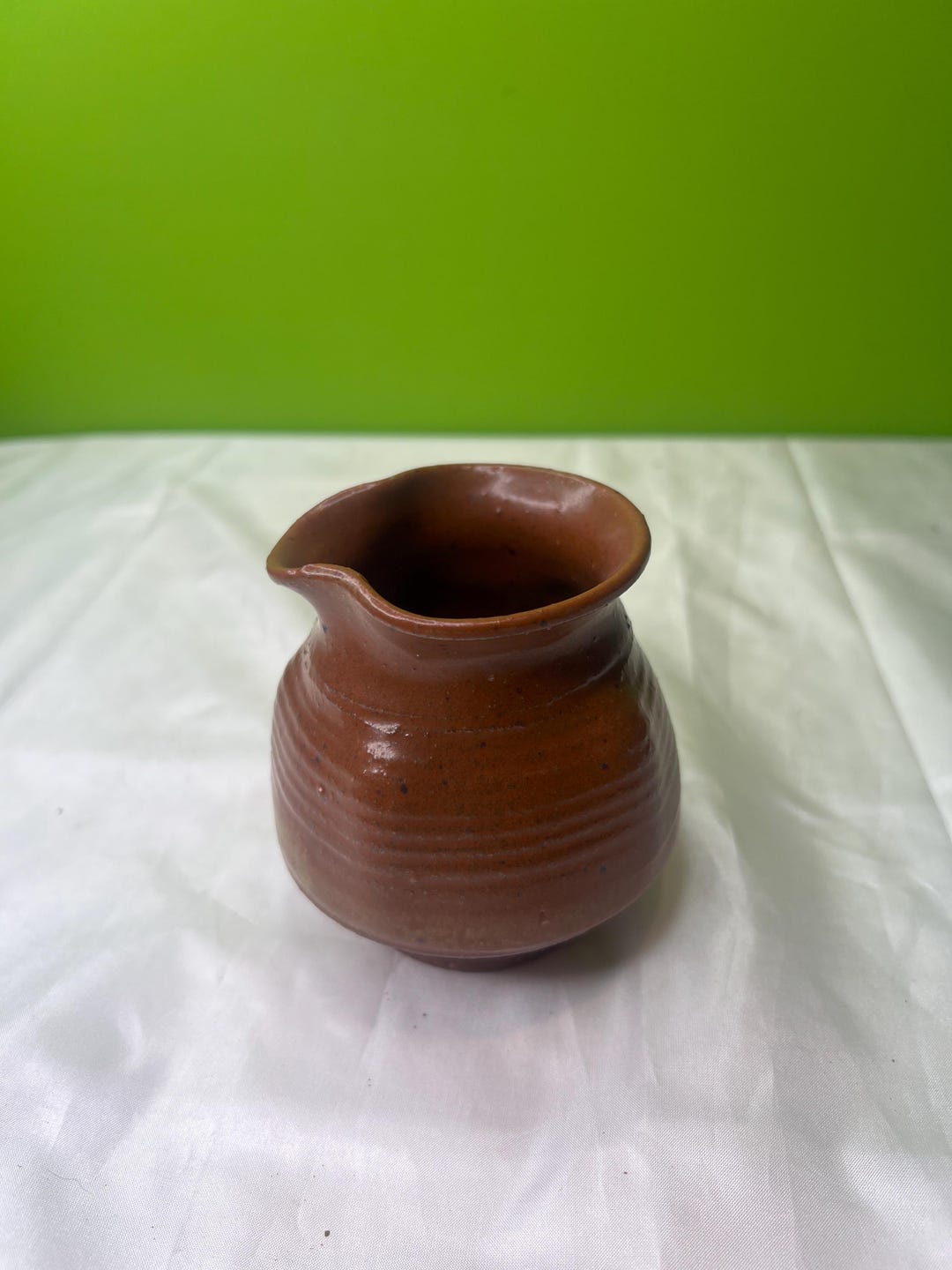 Vintage Miniature Pottery/earthenware Footed Pitcher With No Handle ...