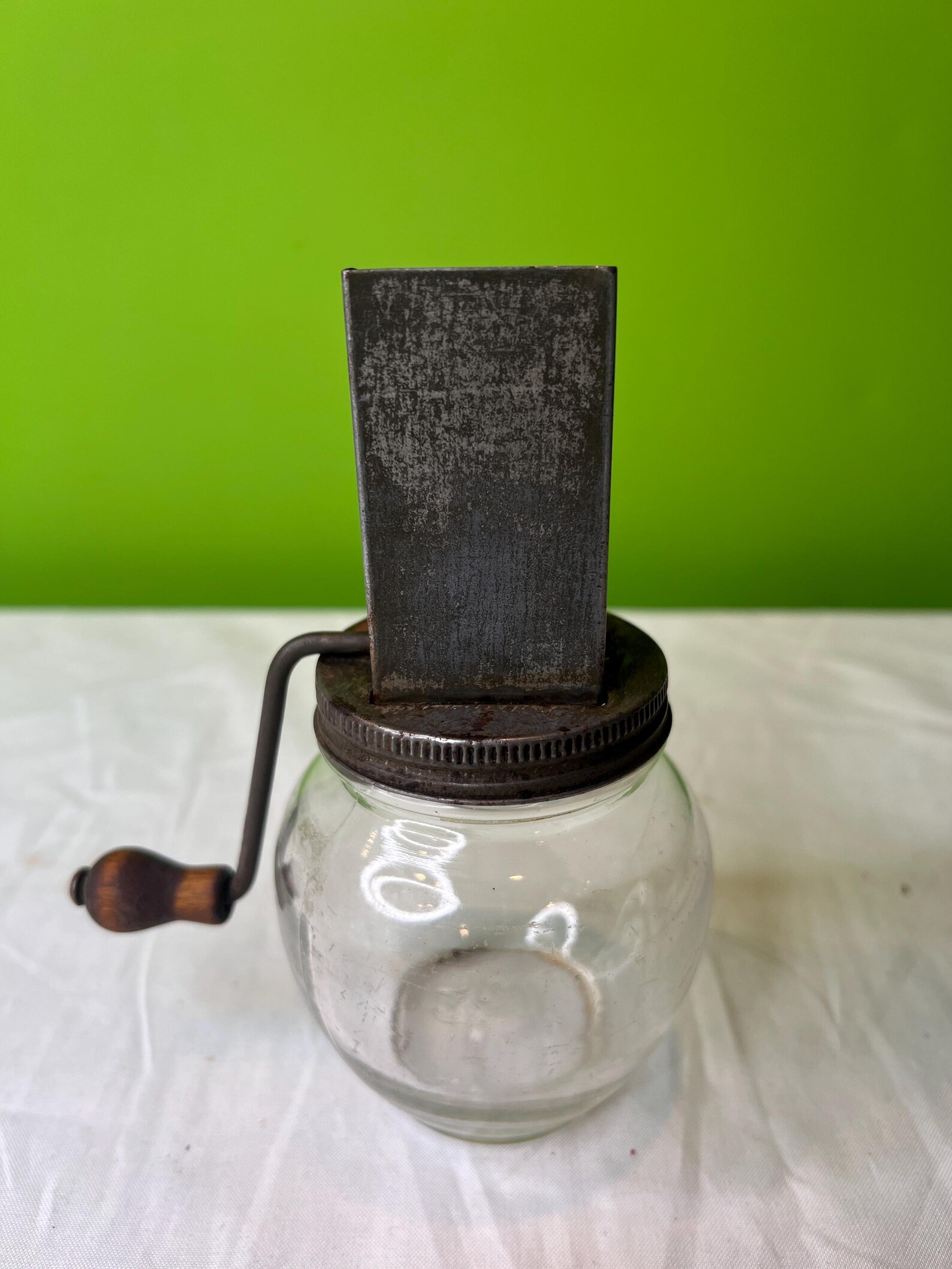 Vintage Metal and Glass Nut Chopper Nut Crusher Nut Meat Chopper With ...