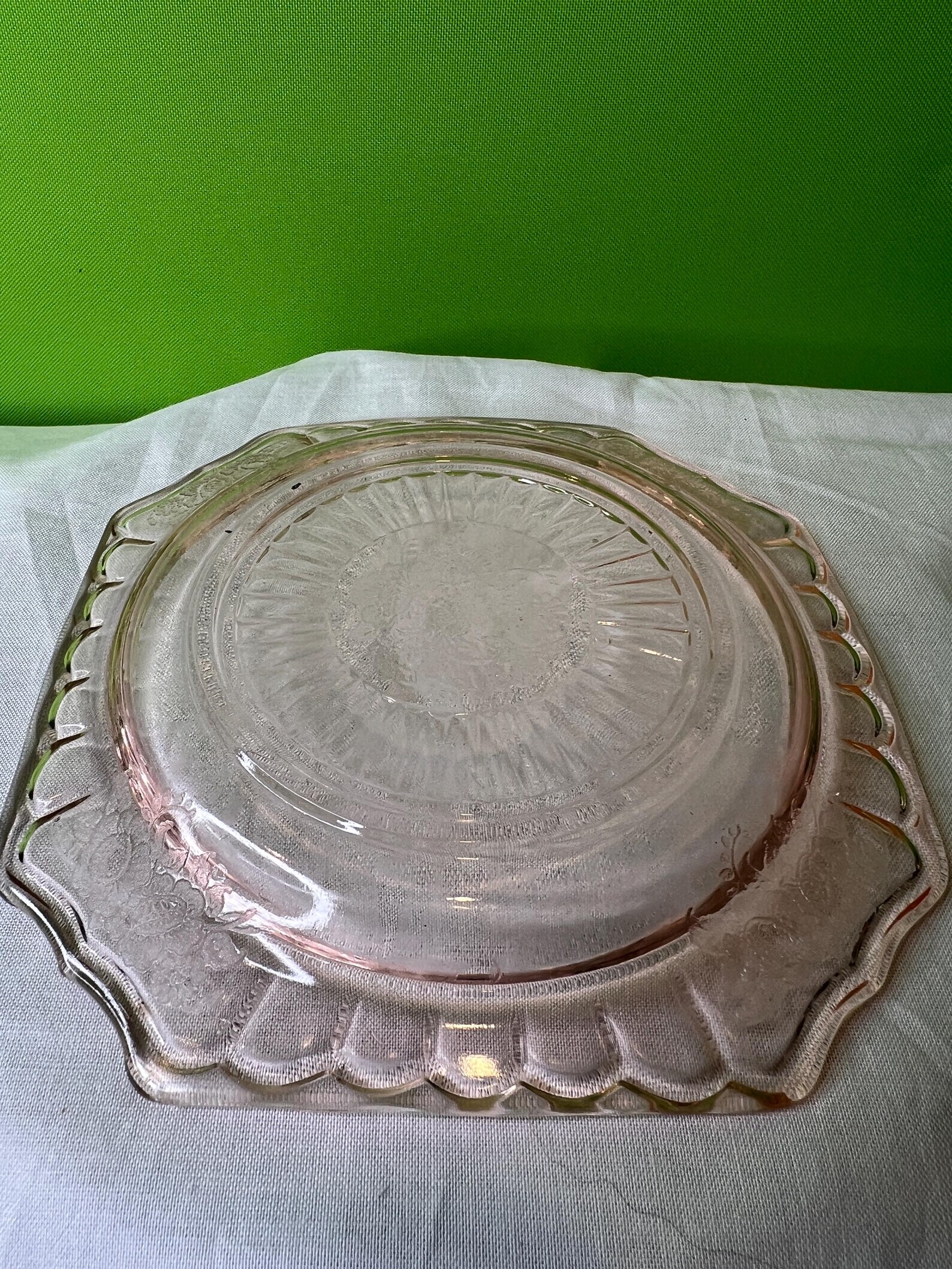Vintage Pink Depression Glass Tea Cup and Saucer Set ~ Mayfair Pattern ...