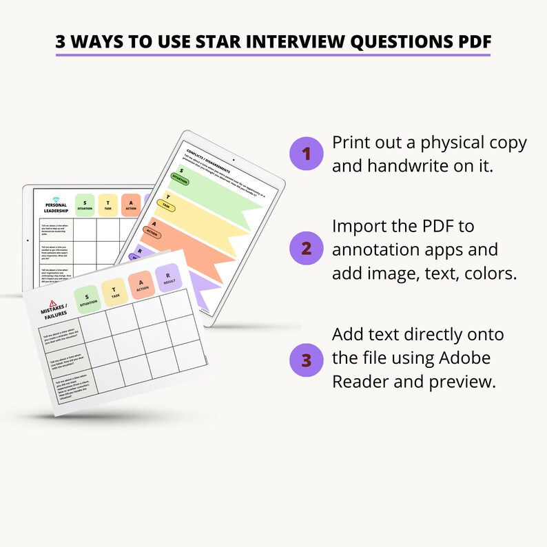 Star Interview, Interview Prep Template, Situational Questions, Hiring ...