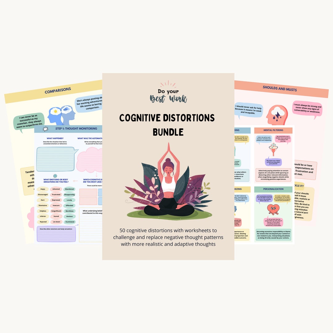 Cognitive Distortions, Mindfulness Cards, Cognitive Restructuring ...