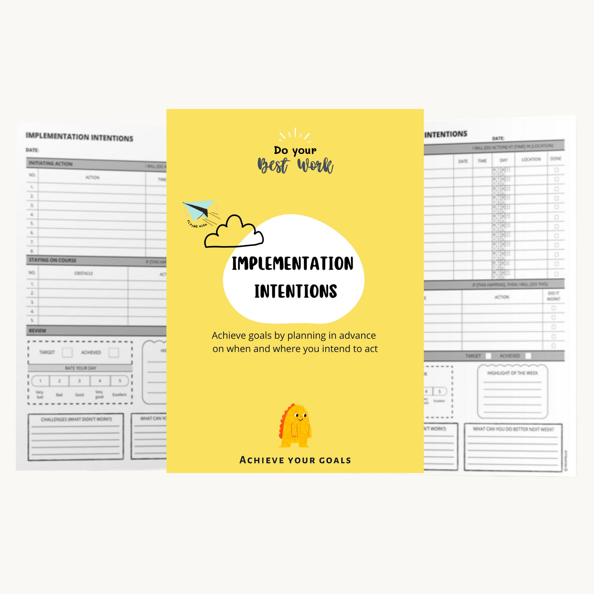 Implementation Intentions Goal Planner Planning Template - Etsy