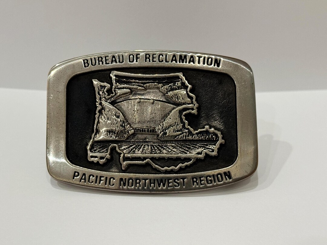 Bureau of Reclamation - Pacific Northwest Region Brass Belt Buckle 1987 ...