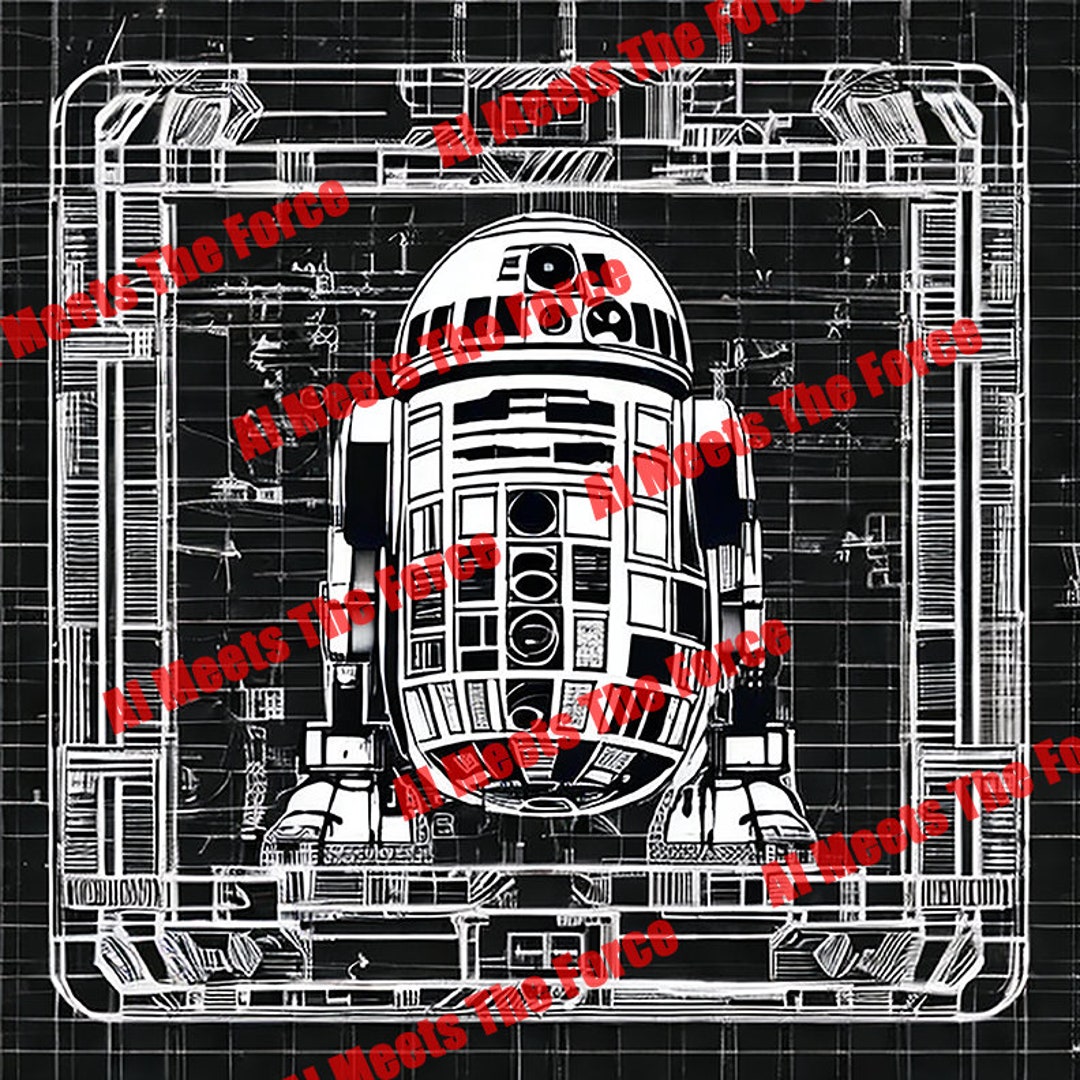 R2D2 Star Wars Inspired Blueprint - Etsy