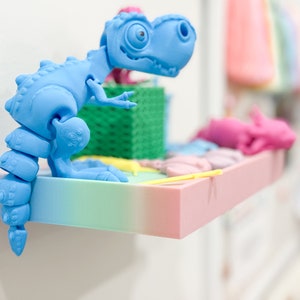 3D Printed Floating Shelf in Pastel Rainbow - Perfect for Kids’ Rooms ...