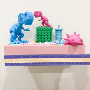 3D Printed Floating Shelf in Pastel Rainbow - Perfect for Kids’ Rooms ...