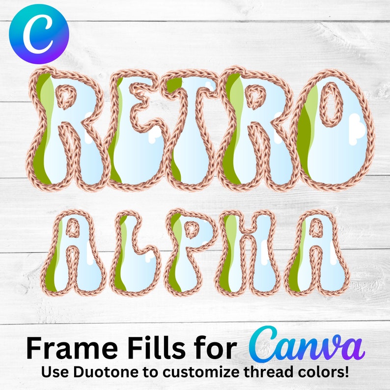Canva Create Your Own Retro Alphabet Template | Drag and Drop | Faux ...