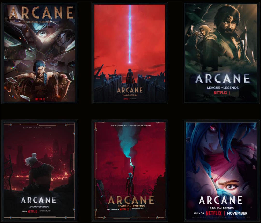 Arcane Poster From League of Legends, Holiday Gift Idea, Arcane Series ...