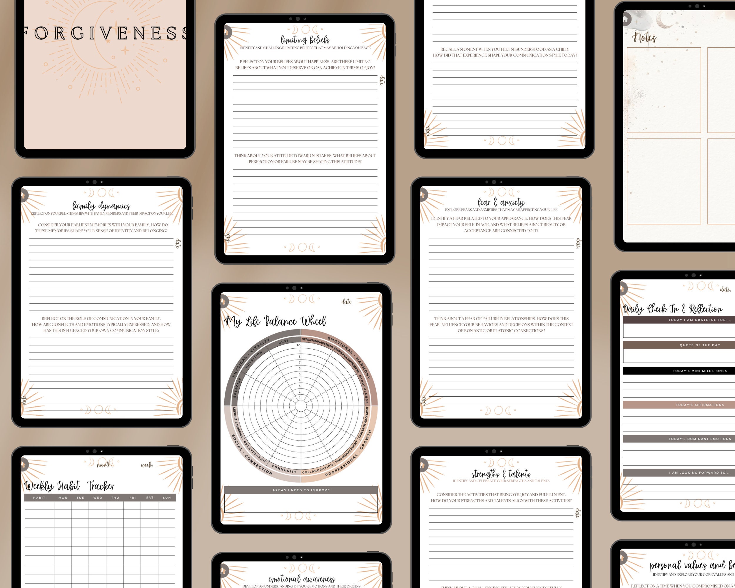 Self Therapy Journal, DIGITAL Self-therapy Workbook, CBT, Guided ...