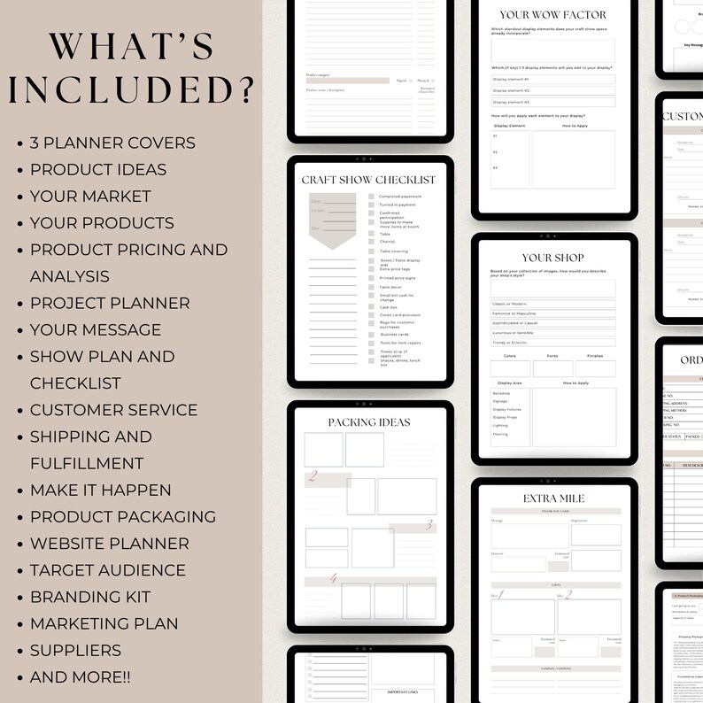 Business Plan Template Printable Small Business Planner Start up ...