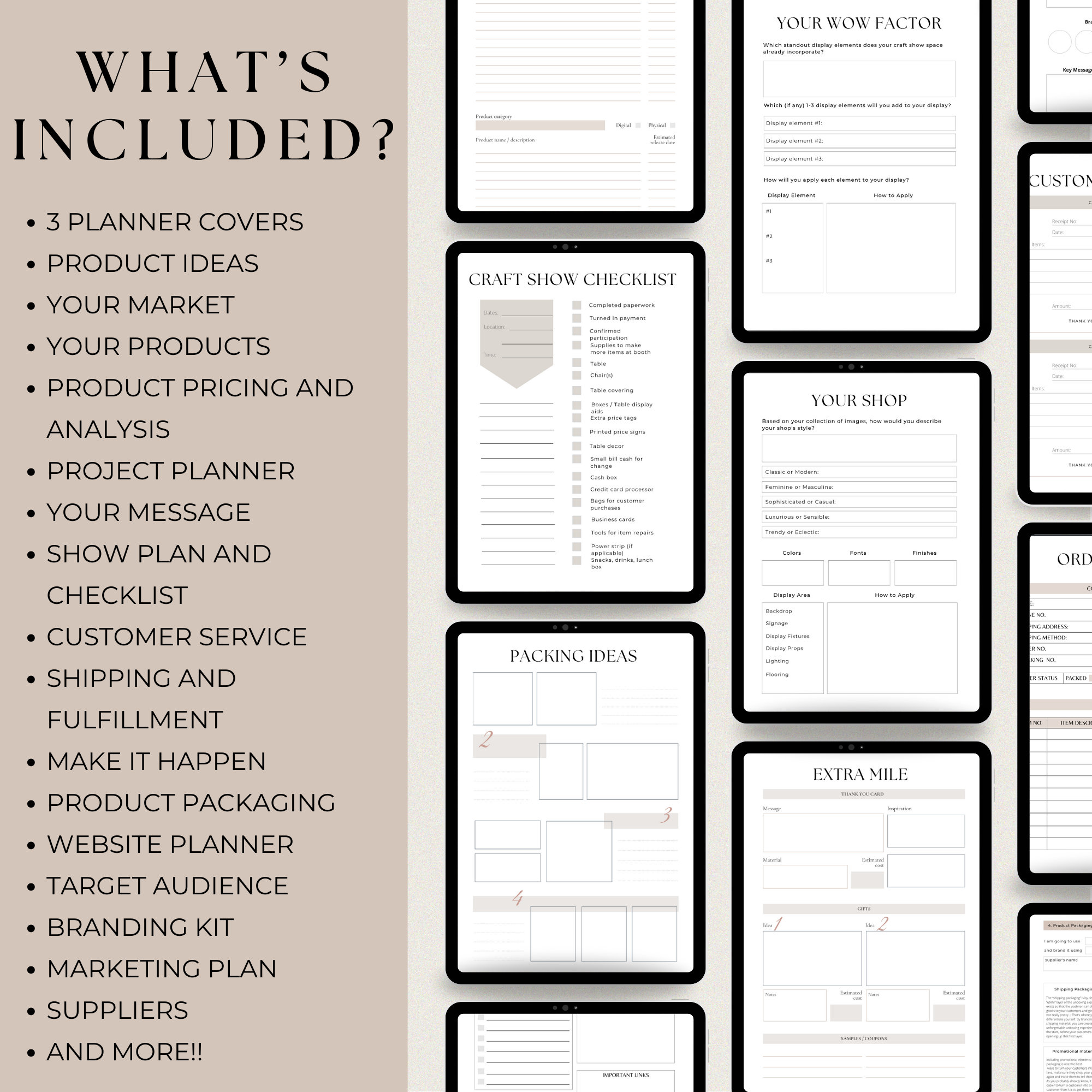 Business Plan Template Printable Small Business Planner Start up ...