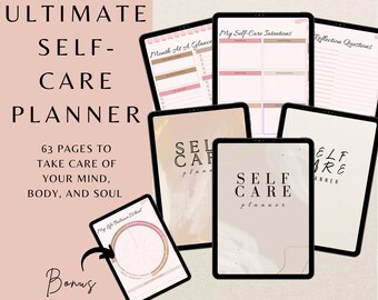 Self-care Planner Printable Self-love Journal Mental Health Worksheet ...