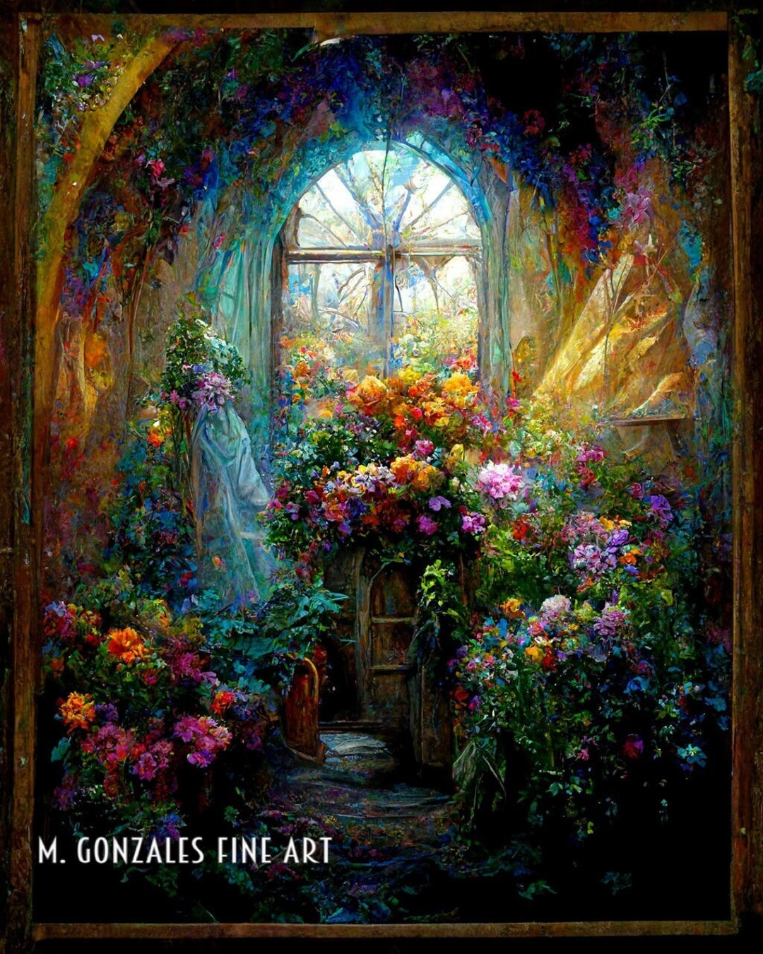 5x7 Ethereal Garden Print Emotional Art, Floral Fine Art, Portrait ...